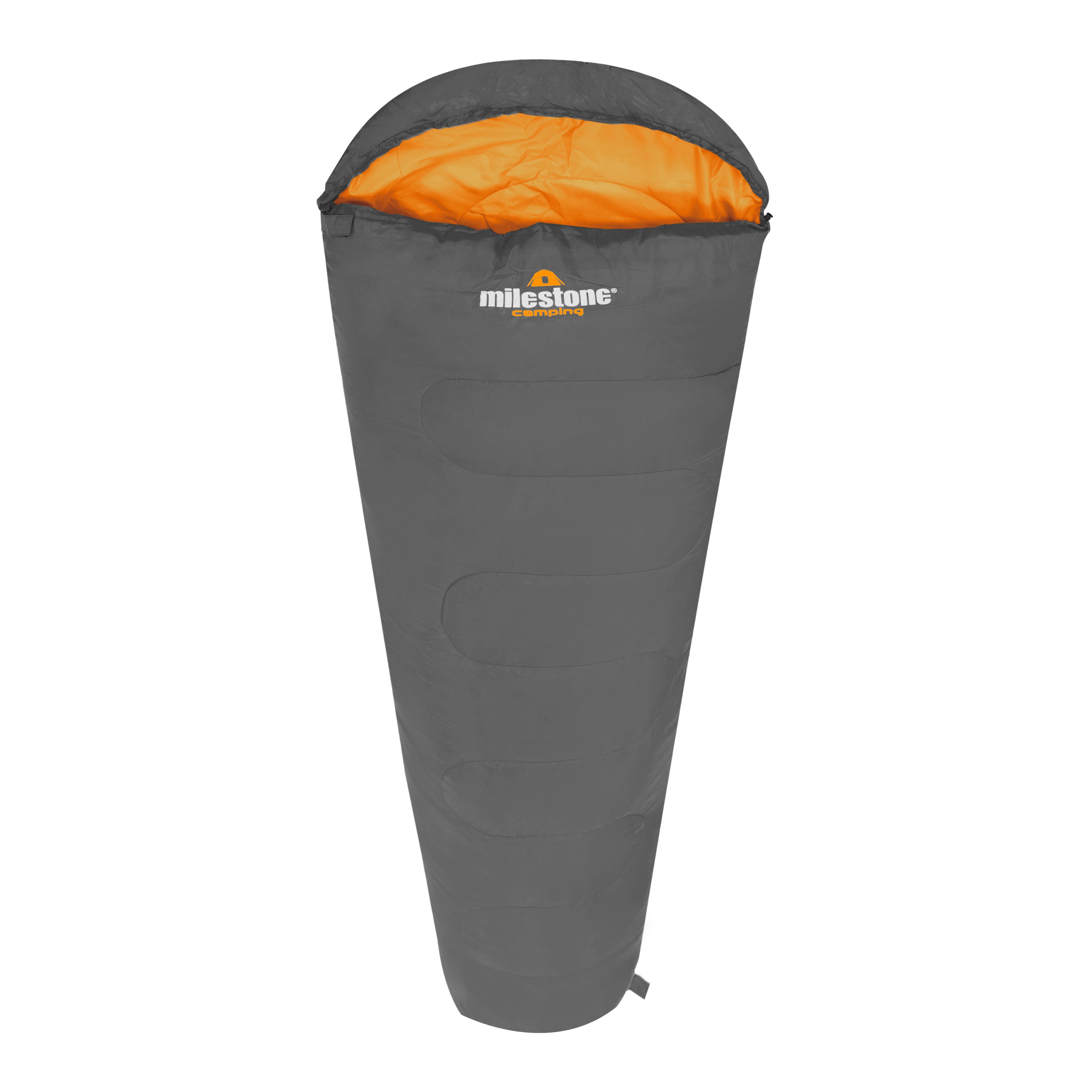 Mummy 3 Season Sleeping Bag - Grey & Orange – Milestone Camping