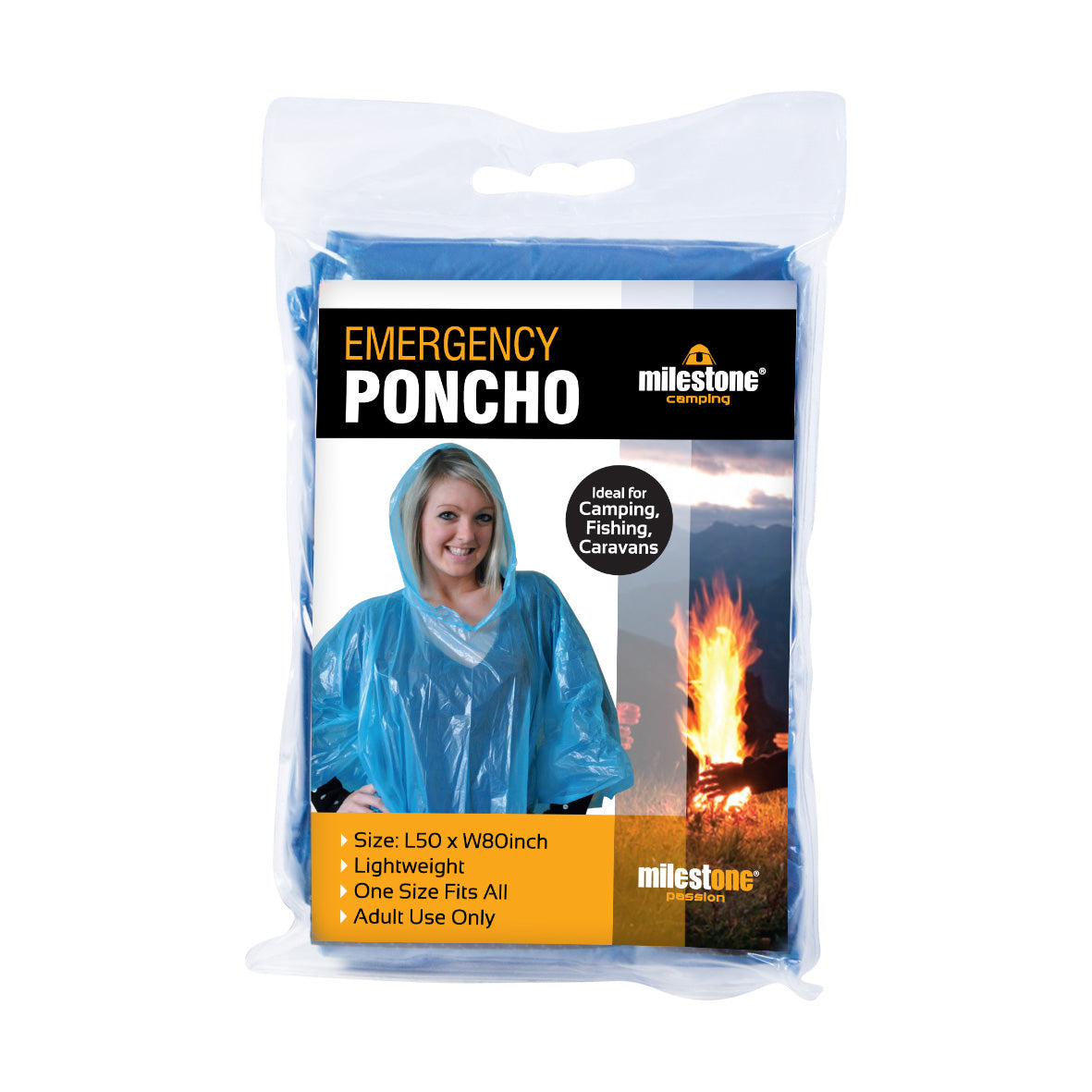 Emergency Rain Poncho – Milestone Camping